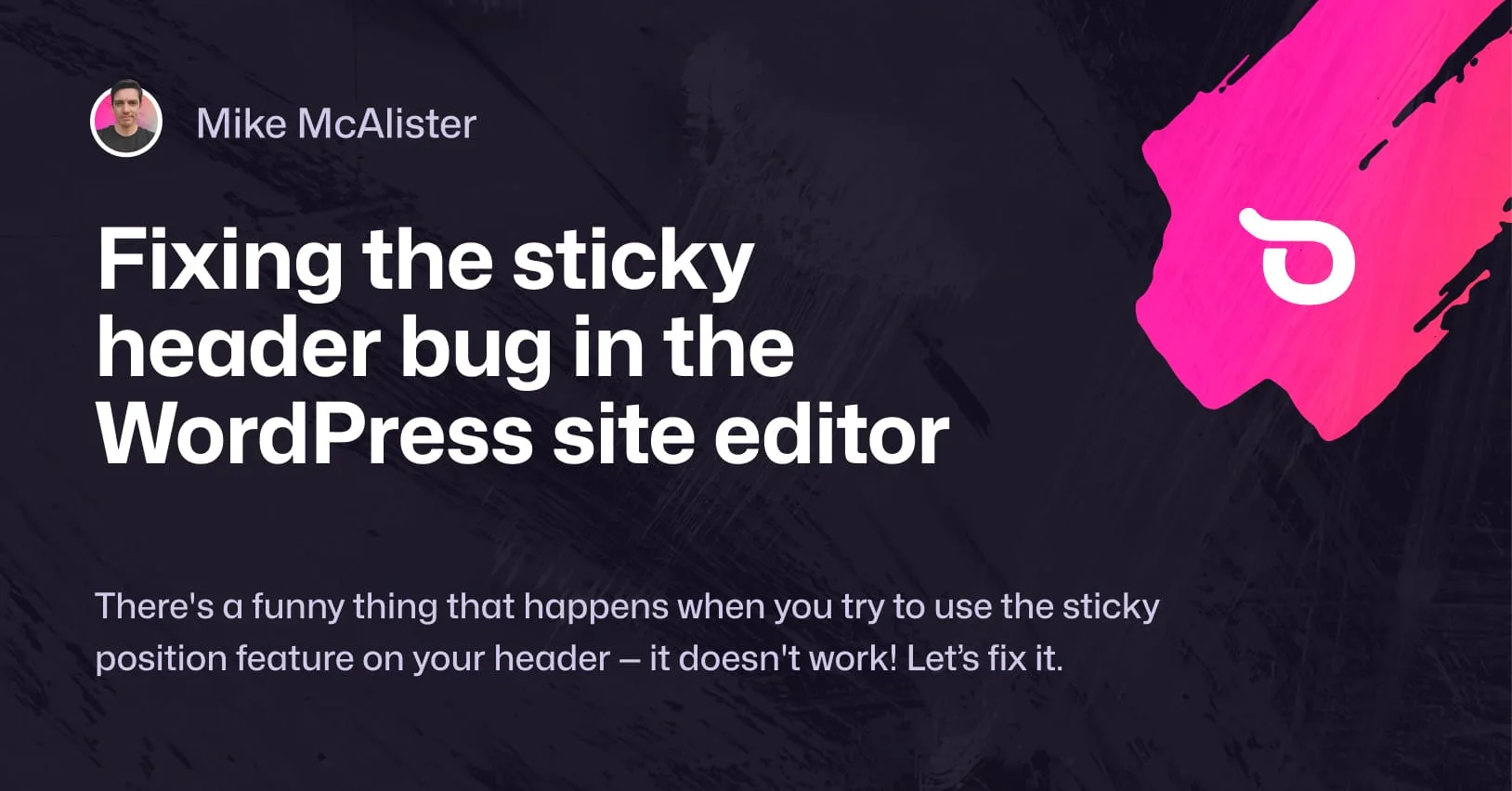 Fixing the sticky header bug in the WordPress site editor – Ollie WordPress Block Theme